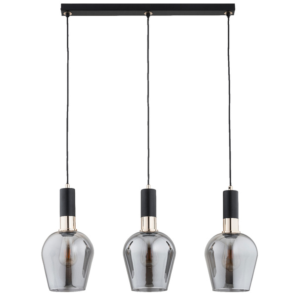 Lampa wisząca ALFA GARDA CZARNA & ZŁOTA 3xE27 70cm | 62471 62471 ...